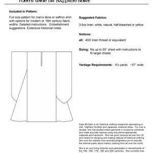 RH304 — Quick Print Irish Man's Léine Pattern - Etsy