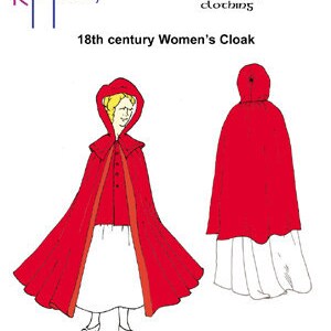 RH835 Quick Print 18th Century Women's Cloak Pattern - Etsy