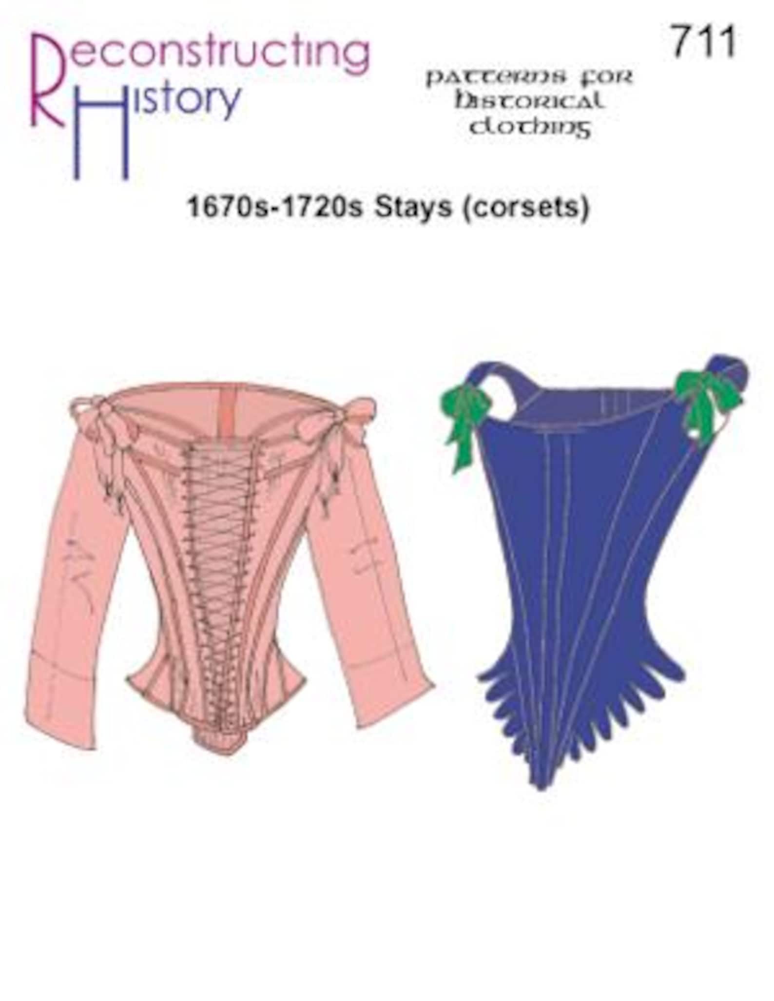 RH711 — Quick Print 1670s-1720s Stays Pirate Corset Pattern - Etsy