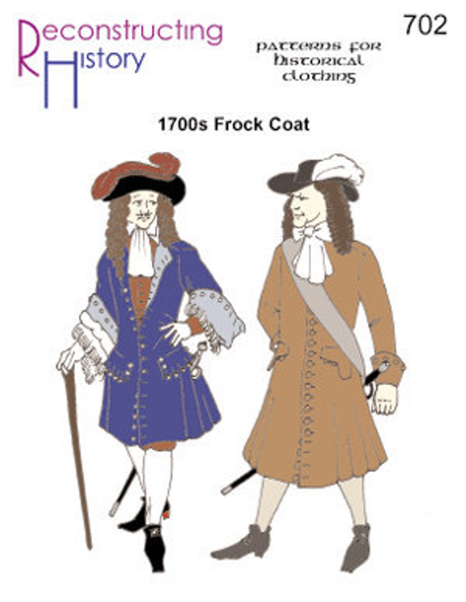 RH702 Quick Print 1700s Frock Coat Pirate Coat Pattern | Etsy