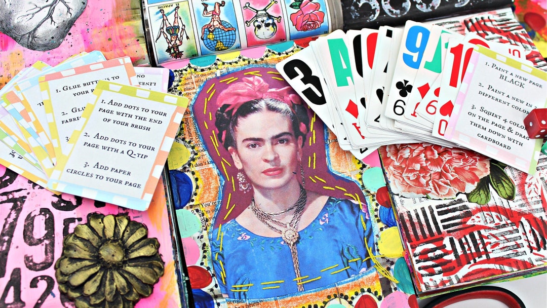 7 Printable Sheets of Art Prompts That Can Be Cut Into 63 Cards - 3 ...