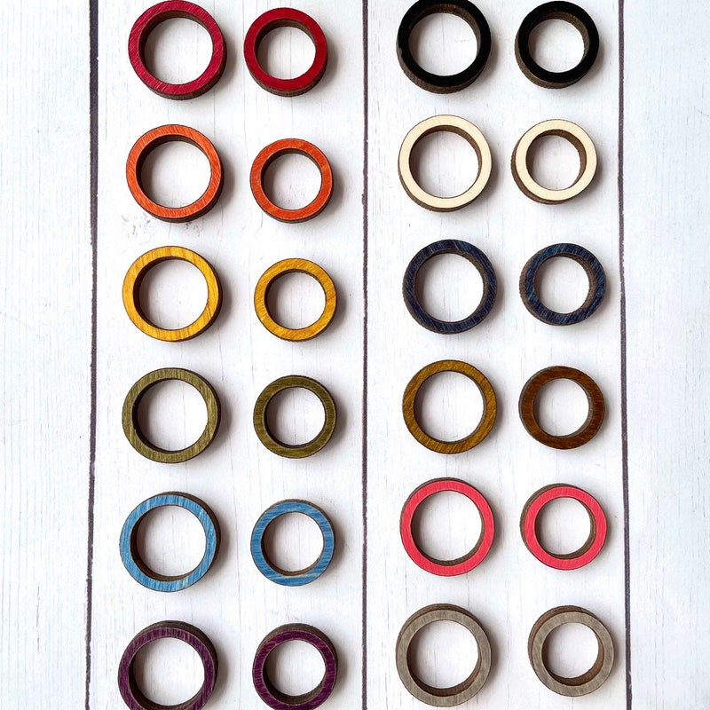 Wooden Mini Earring Hoops - Etsy
