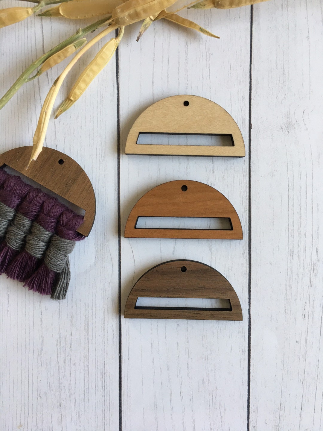 Small Semi-circle Pieces for Macrame Earrings / Pendants - Blanks ...