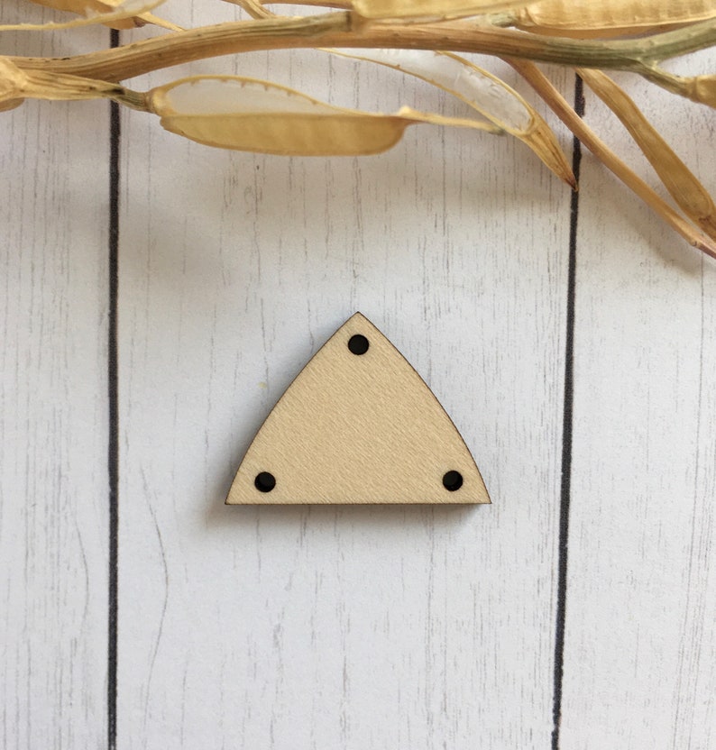 BULK Medium -partial Teardrop / Triangle Connector - Finished Wood ...