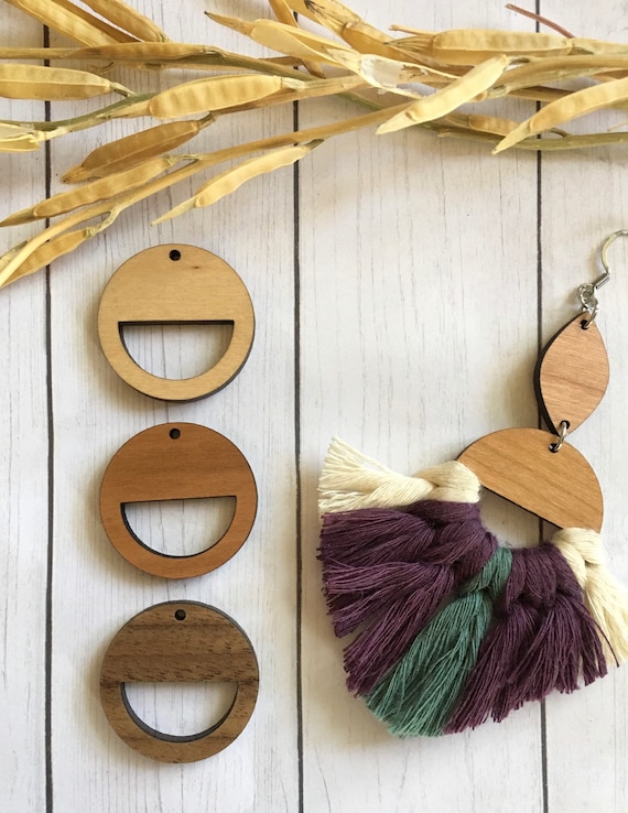 Mini-version Small Circle Macrame Earring / Pendant Pieces - Etsy