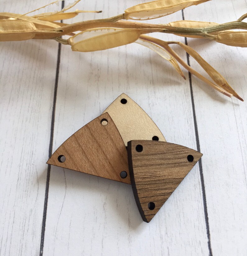 BULK Medium -partial Teardrop / Triangle Connector - Finished Wood ...