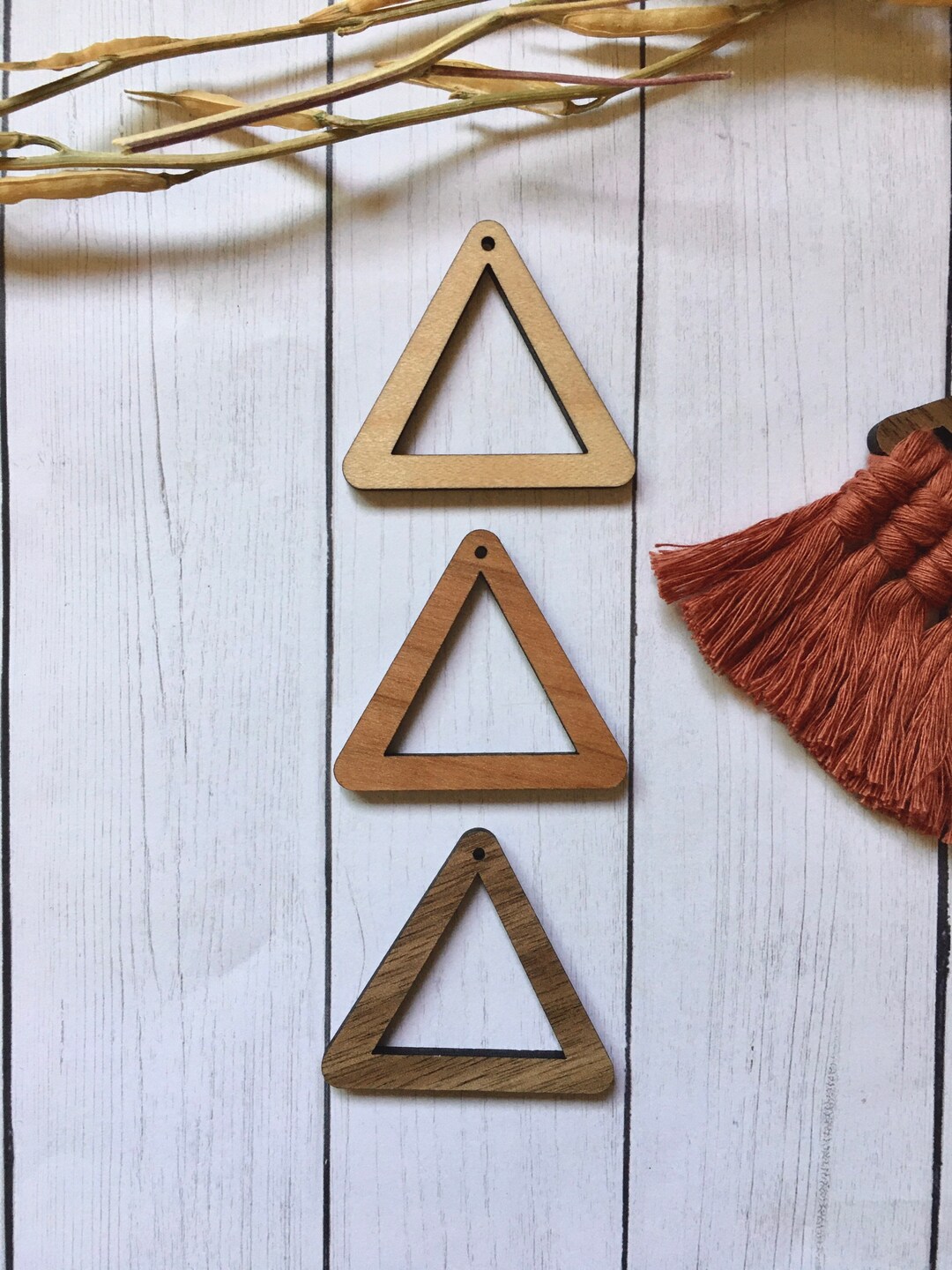Triangle Hoops for Macrame Earring V1 / Pendant - Blank / Supplies ...