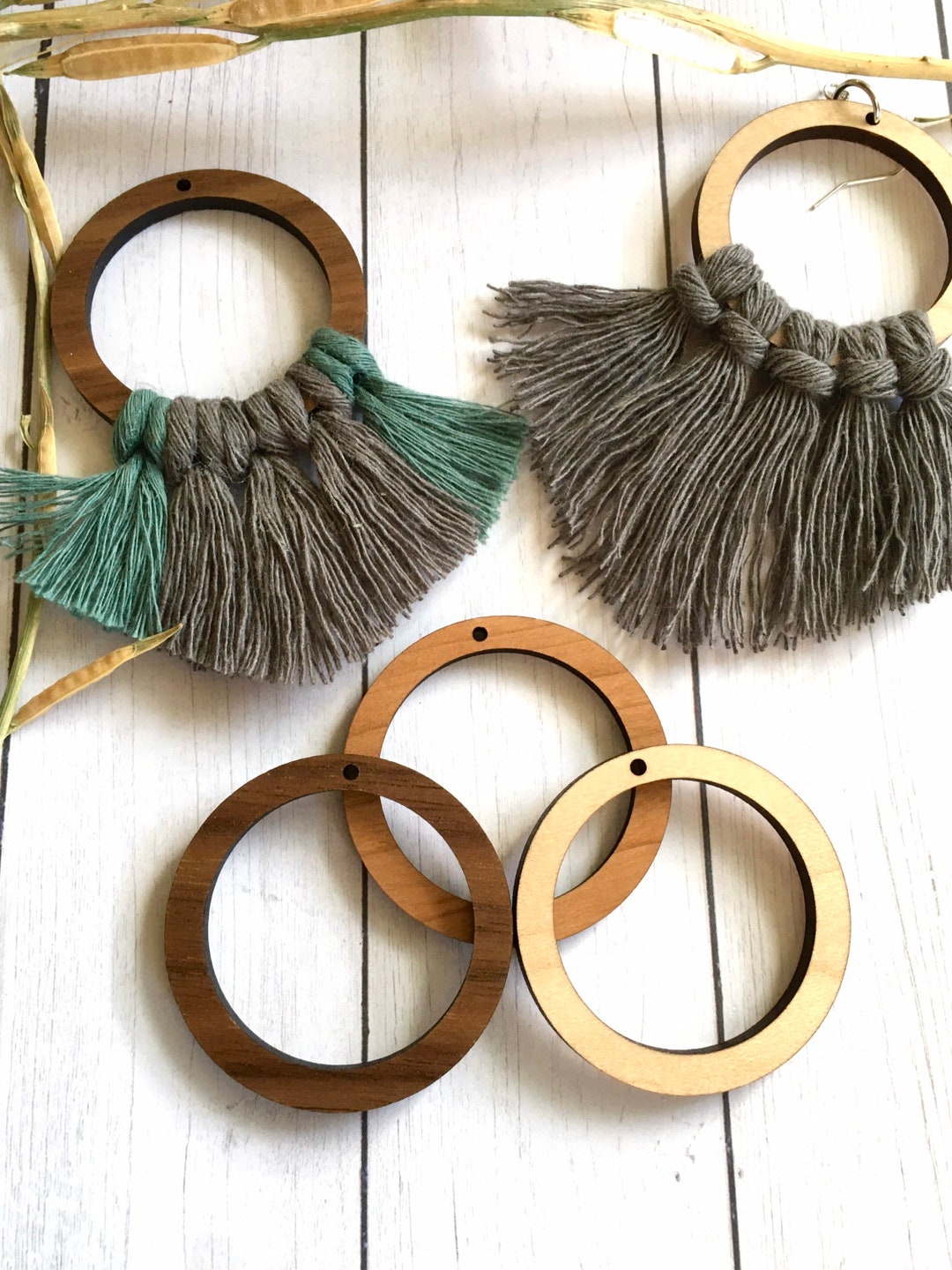 Large Circle Hoops for Macrame Earrings or Pendant - Blanks / Supplies ...