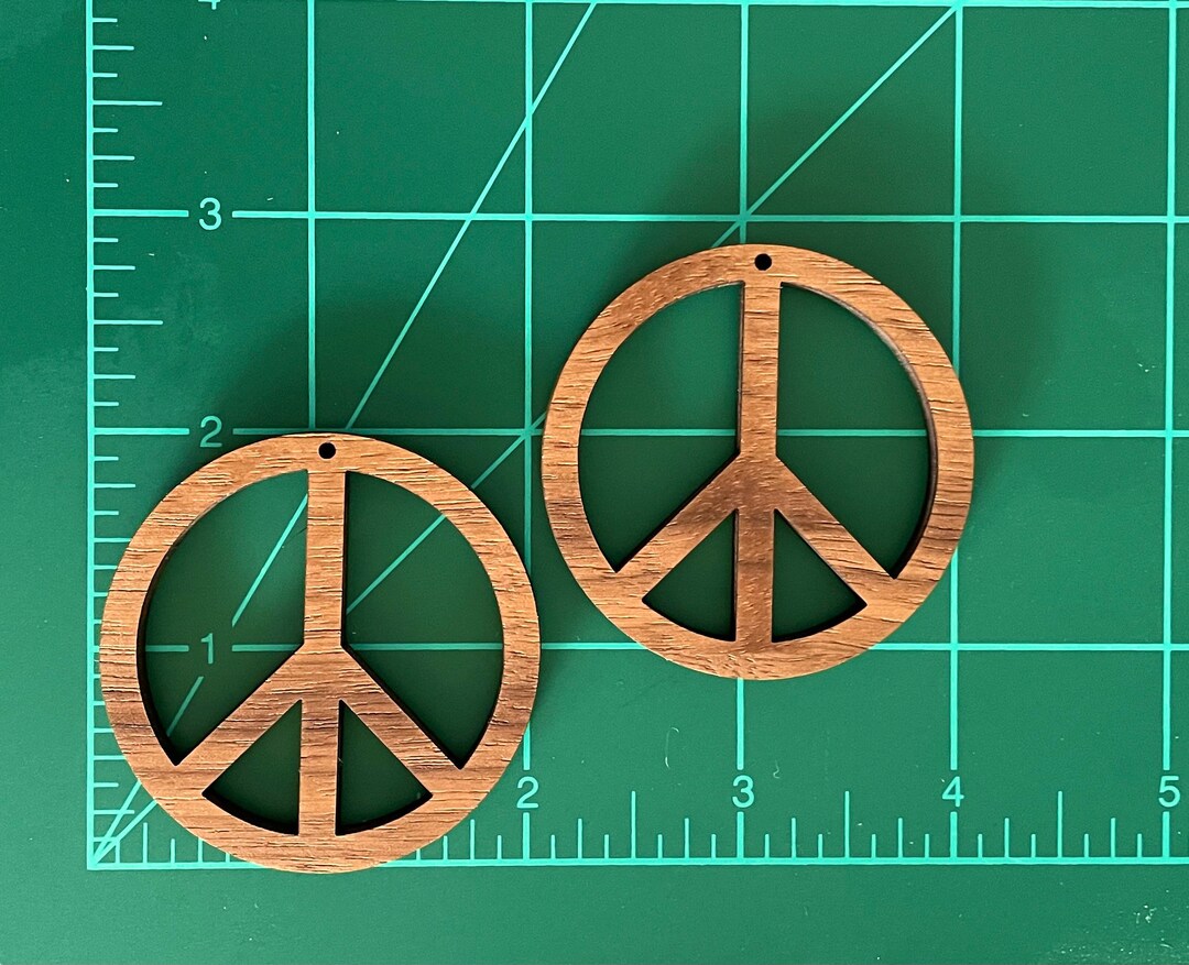 2 Inch Peace Sign Blanks for Earrings or Pendant - Blanks / Supplies ...