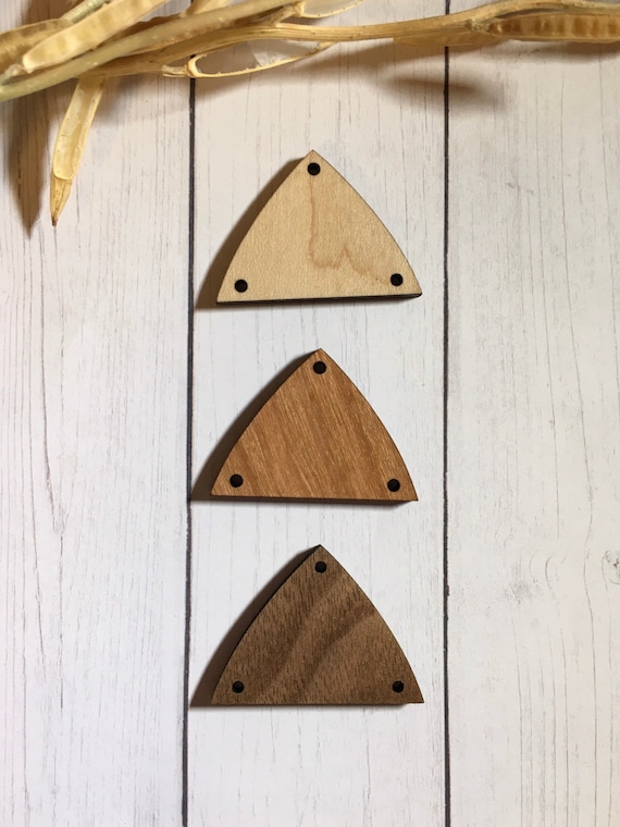 Large Rounded Triangle Connector Finished Wood. Supplies for | Etsy