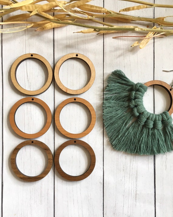Medium Circle Hoops for Macrame / Fringe Earrings or Pendant - Etsy