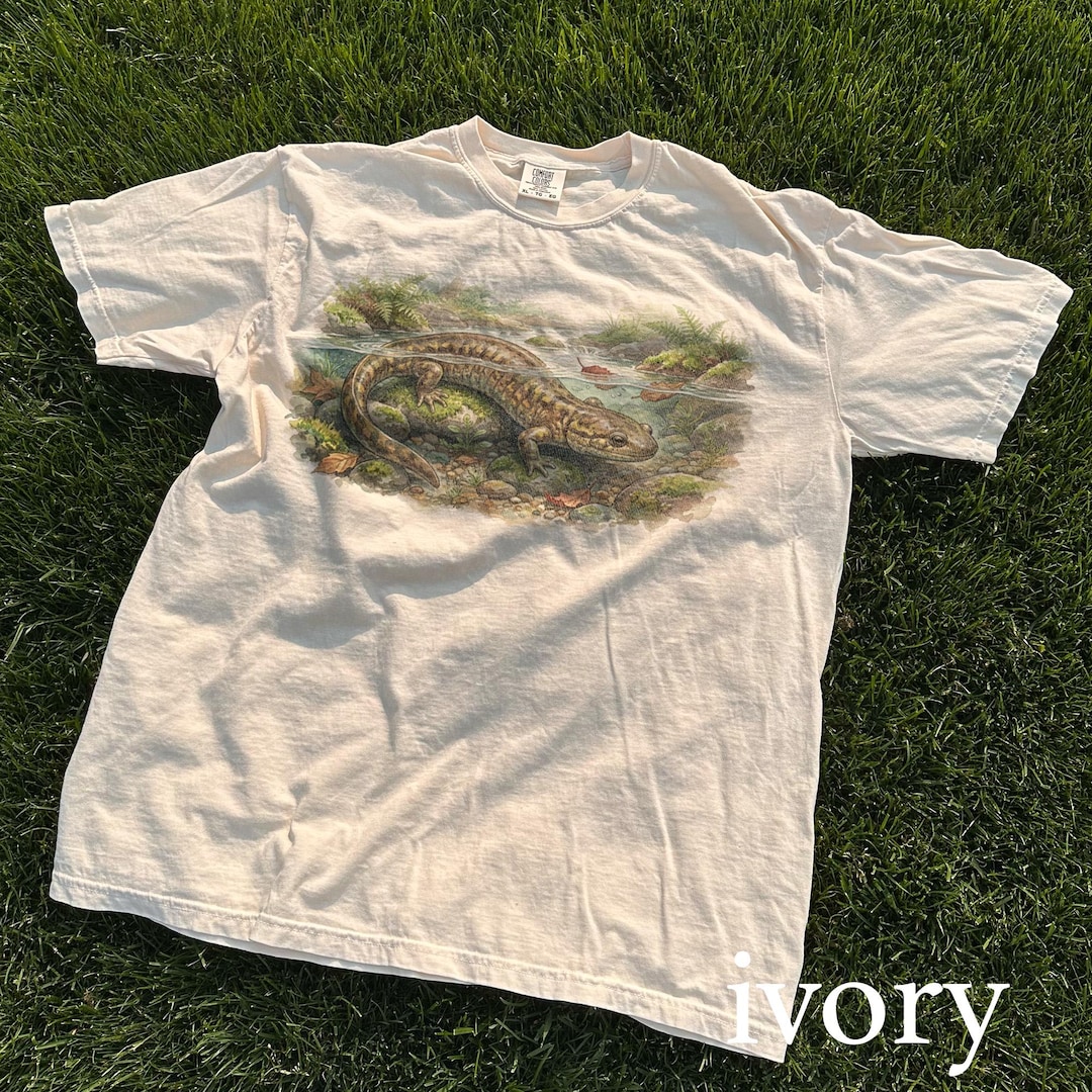 Old School Salamander Shirt, Stream Wildlife Style, Comfort Colors ...