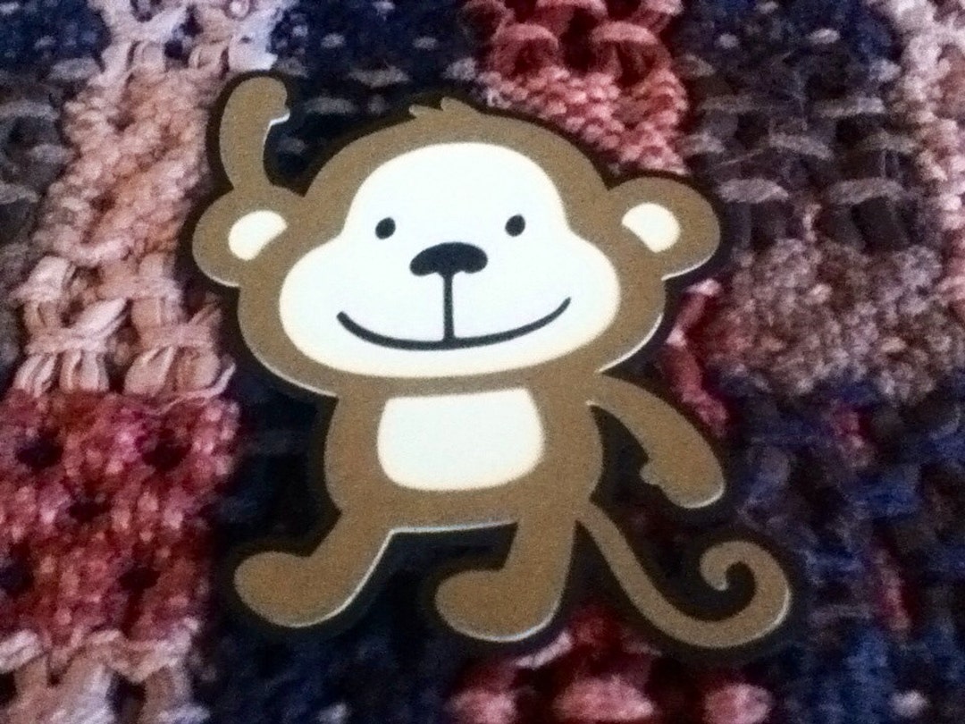 Cute Monkey Die Cut 5 Inches Set of Five - Etsy
