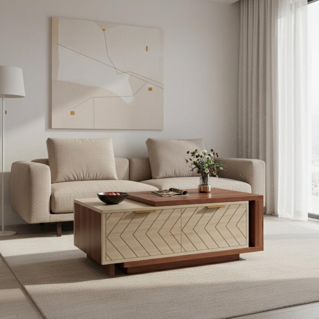 Extendable Coffee Table, Adjustable Length Wood Table - Etsy