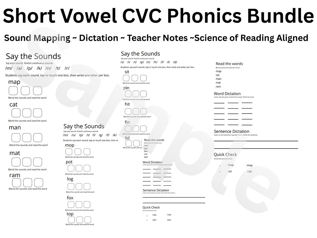 Short Vowel CVC Phonics Bundle ~ Science of Reading Aligned ~ Decoding ...