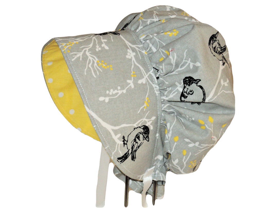 Baby Bonnet With Birds for Spring, Summer and Fall, Toddler Girl Sun ...