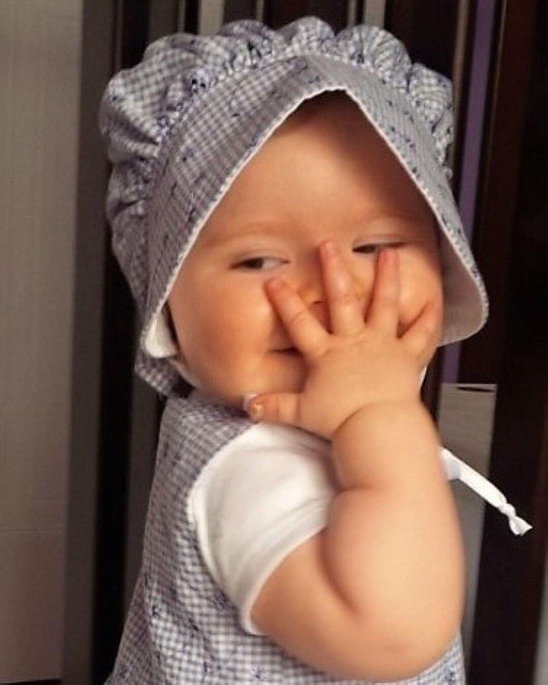 Baby Girl Bonnet, Choose Gingham or Floral Eyelet, Toddler Sun Hat ...