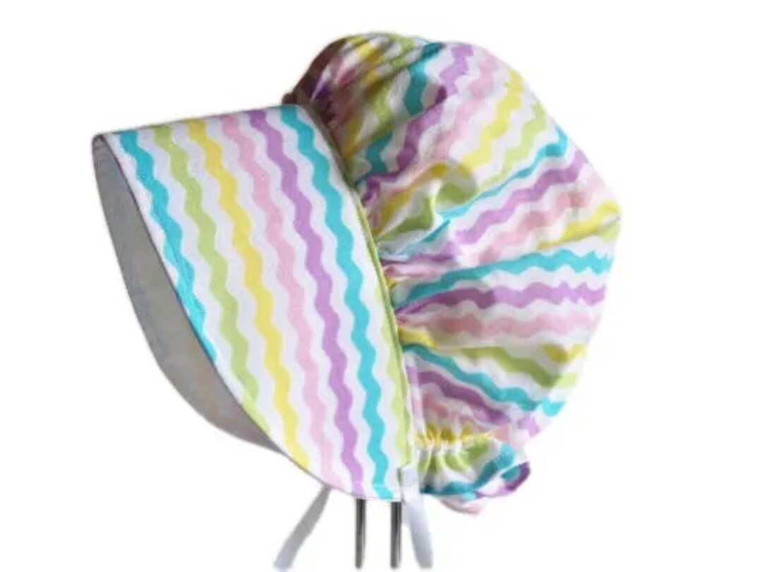 Baby Girl Bonnet, Toddler Cotton Sun Hat, Infant Sun Bonnet With Wide ...