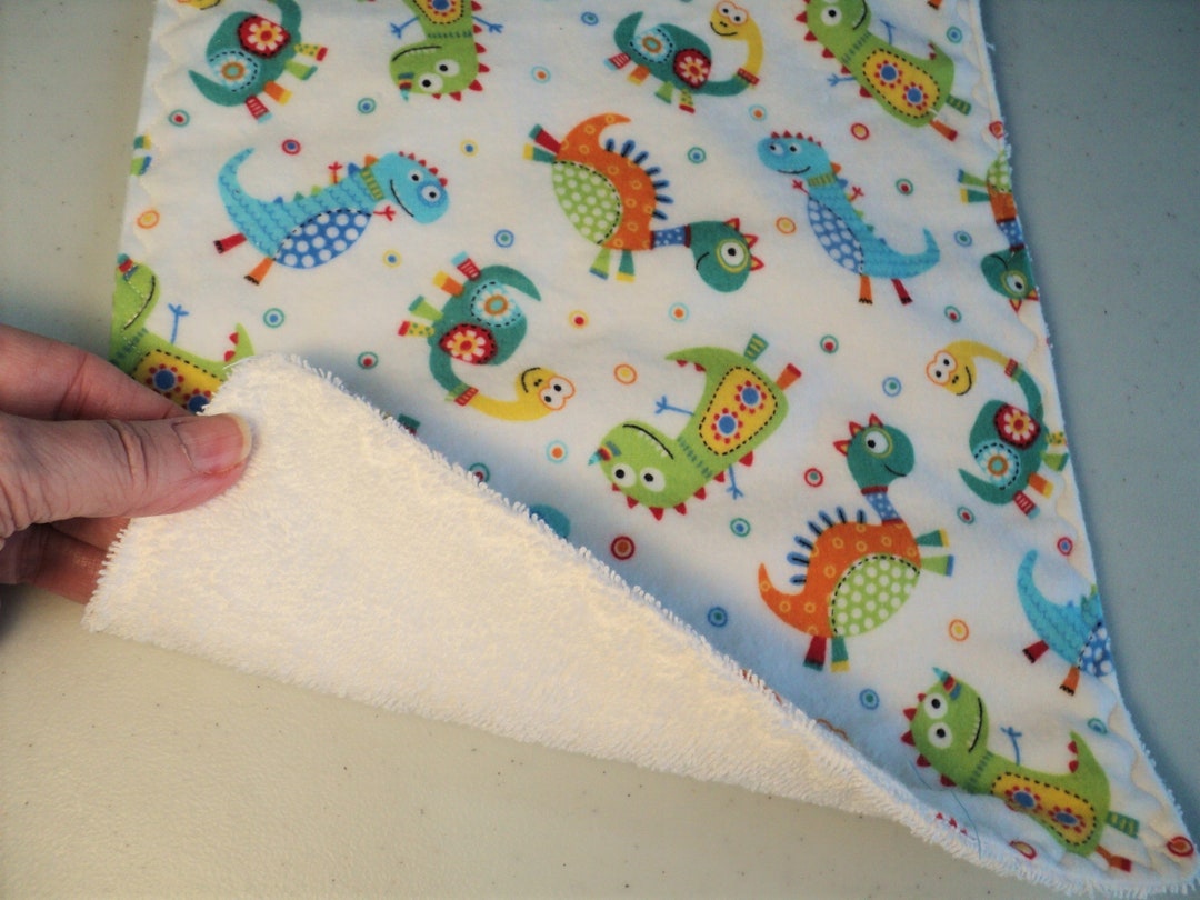 Dinosaur Burp Cloth, Burping Rag With Embroidery for Boy or Girl ...