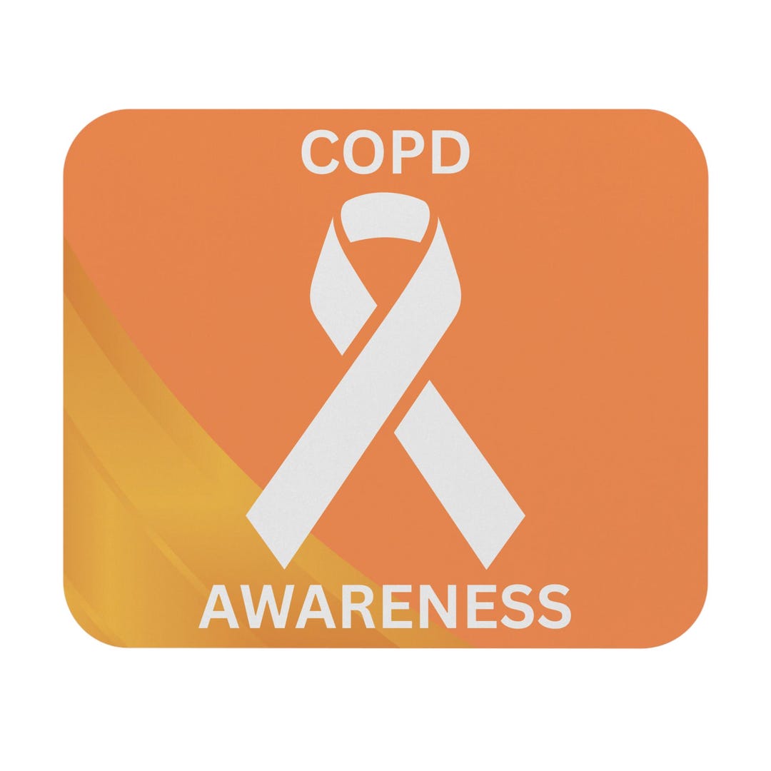 COPD Awareness Ribbon Mouse Pad | Orange Awareness Desk Accessory - Etsy