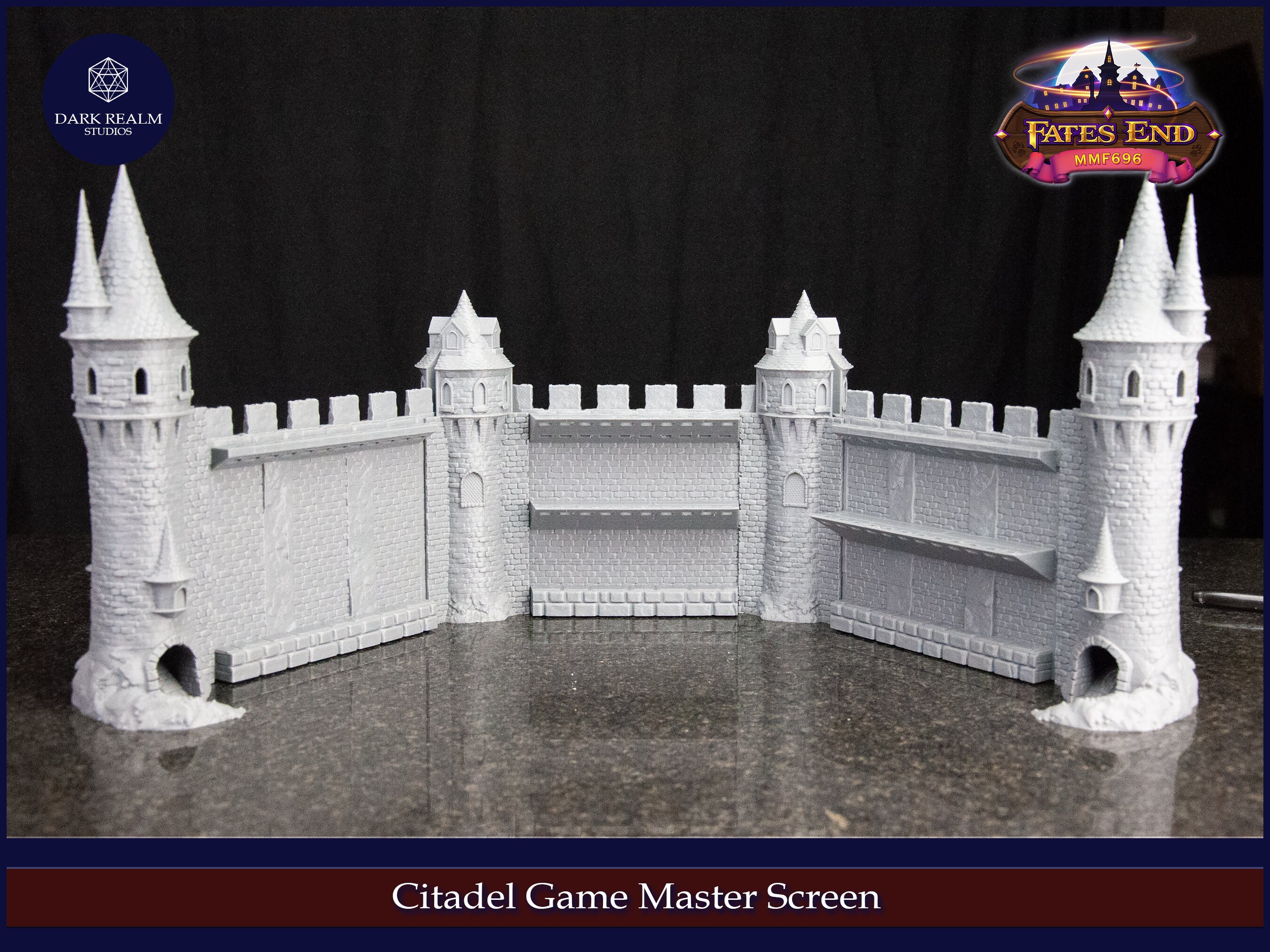 Citadel Game Master Screen: 3D Printed RPG Accessory With Dice Towers ...
