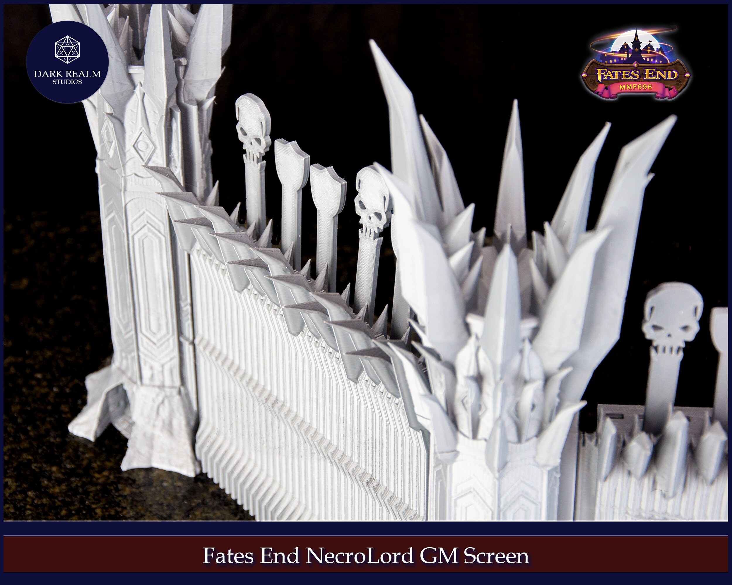 3D Printed Necrolord GM Screen: Dice Towers & Initiative Trackers - Etsy
