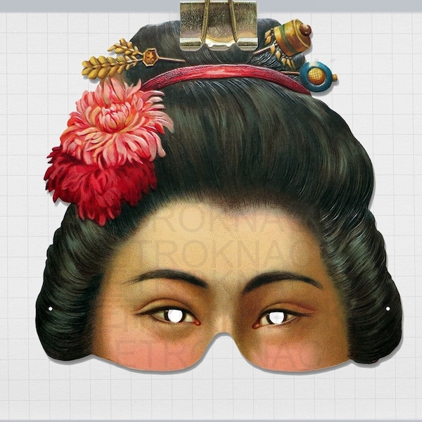 Geisha Mask - Etsy
