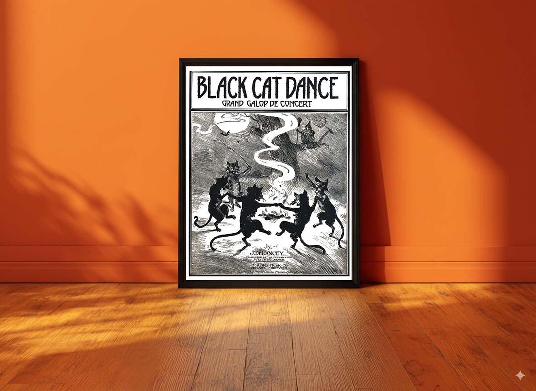 Halloween Cats Dancing | Creepy Halloween Decor Digital Download ...