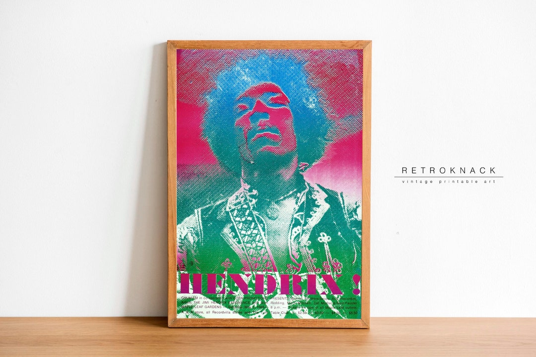 Jimi Hendrix Poster, 1969 Concert | Printable Wall Art, Rock Art ...