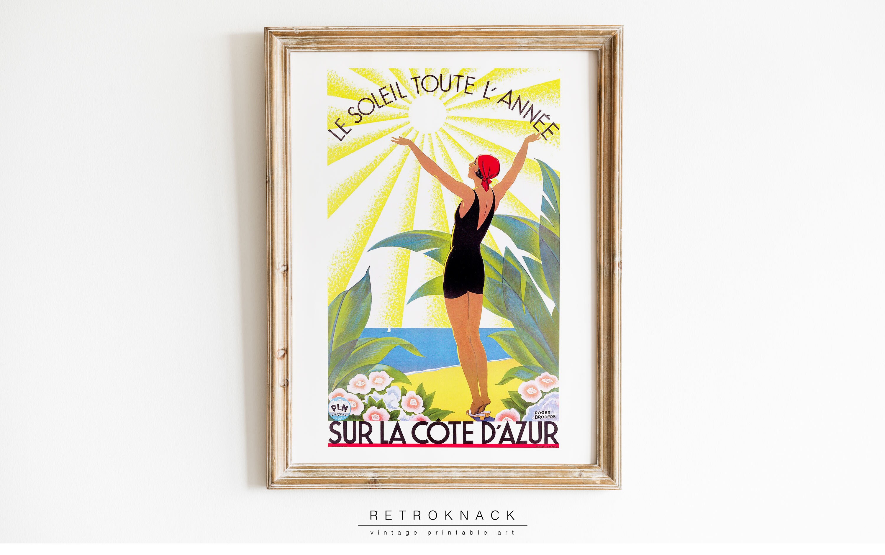 France Poster, Printable Summer Wall Art French Riviera Print Art Deco ...