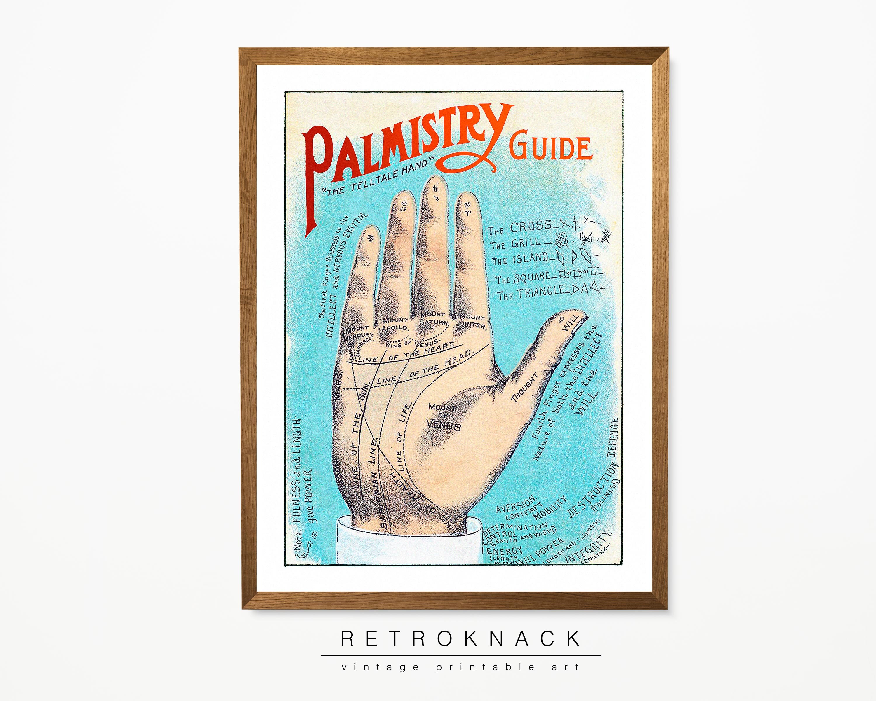 PALMISTRY HAND | Printable Wall Art | Palmistry Print | Hand Reading ...