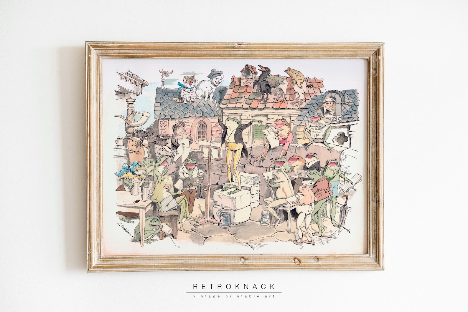 Victorian Frogs' Orchestra Art Print | Printable Wall Art | Animal Art ...
