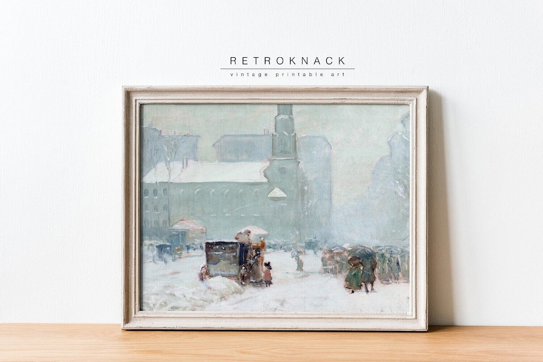 Antique Oil Painting Boston Print | Printable Wall Art Park Street's ...