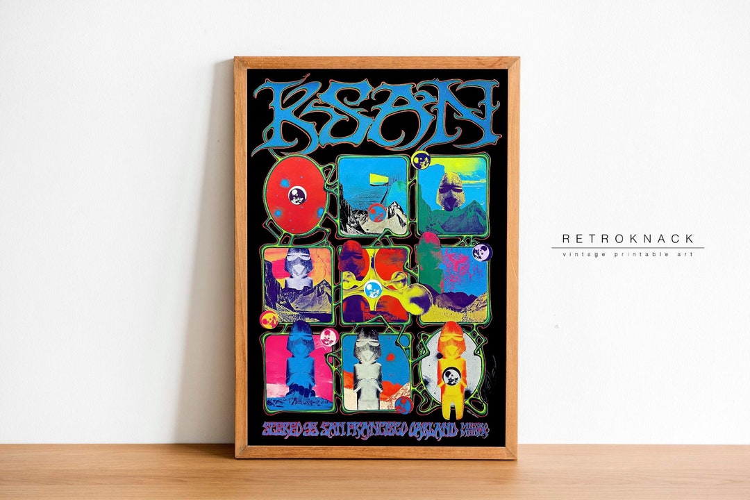 60s Psychedelic Poster FM Radio Ad | Printable Wall Art | San Francisco ...