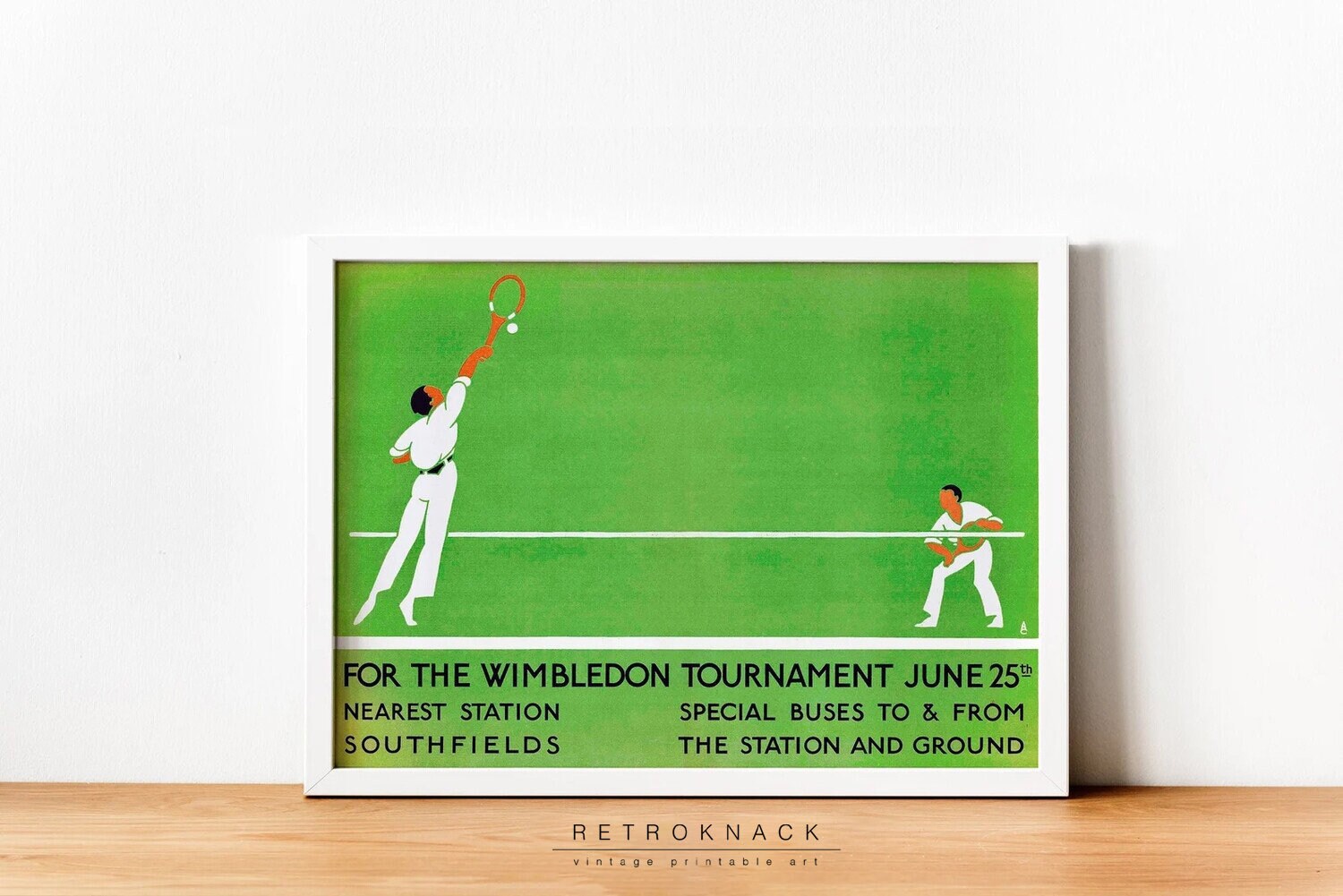 TENNIS POSTER Wimbledon Printable Wall Art 20s Aesthetic Room Decor ...
