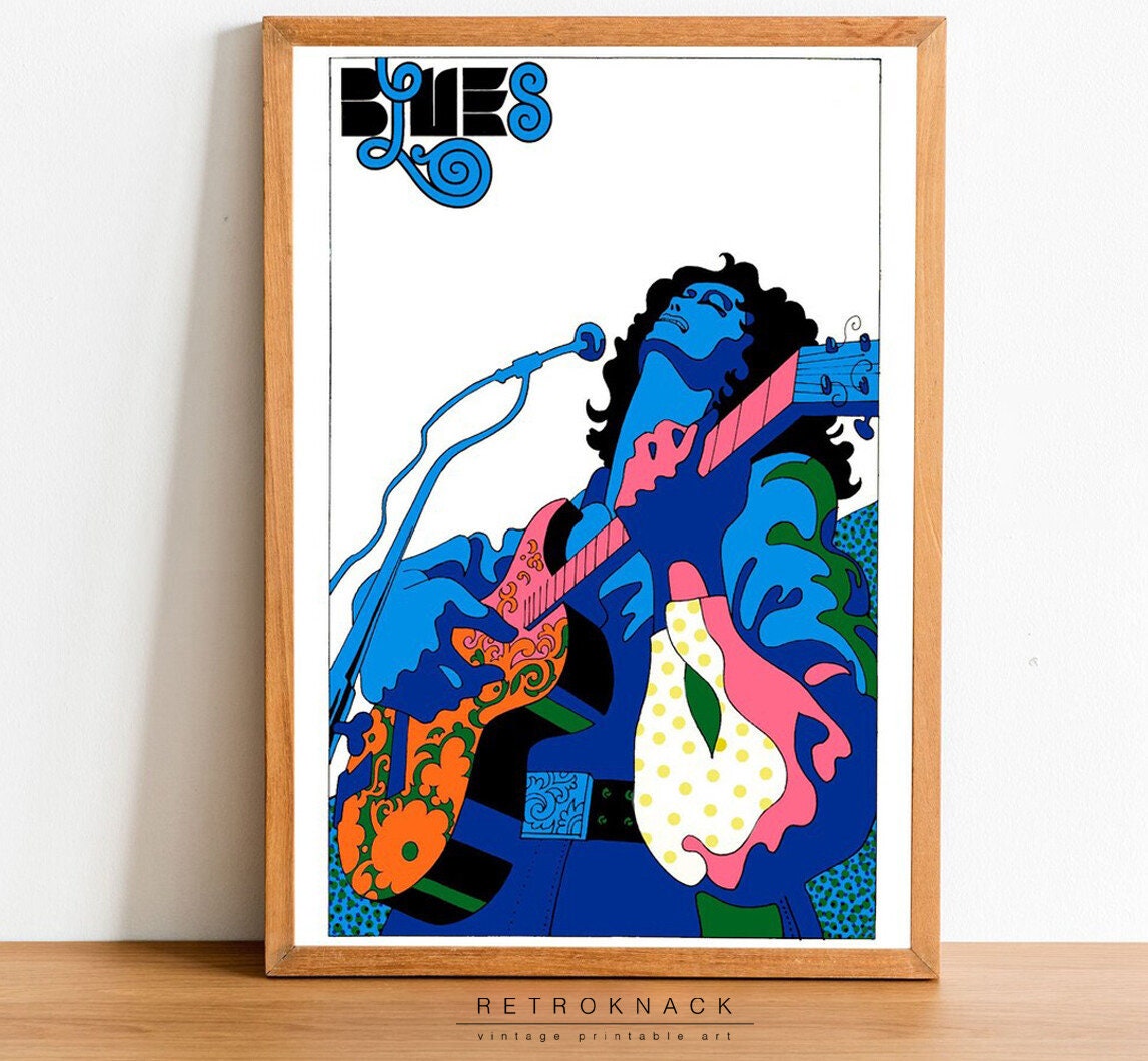 Music Poster | PRINTABLE Psychedelic Art | Retro 60s Groovy Boho Wall ...