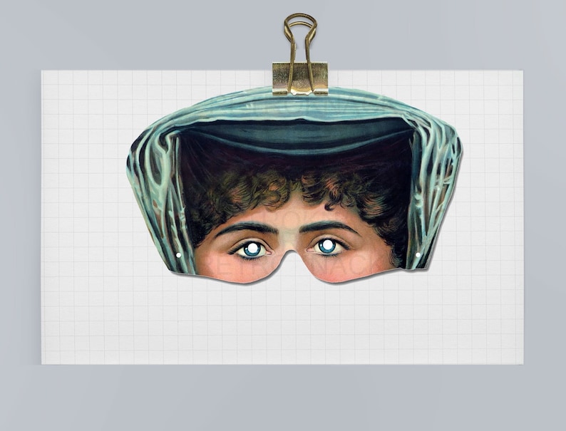 PRINTABLE MASK Victorian Motorist Girl | Costume Masks | Masquerade ...