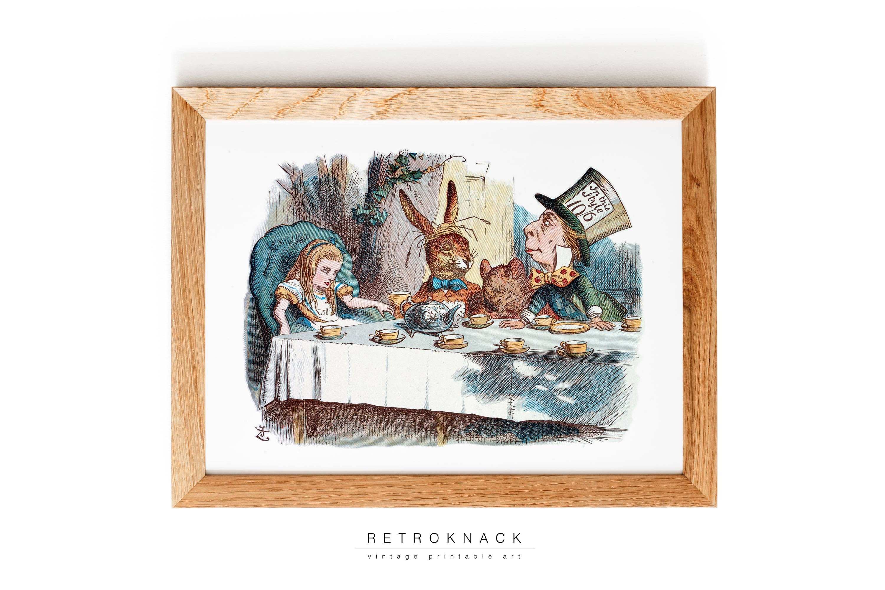 Mad Hatter Tea Party Printable Wall Art | Alice in Wonderland Decor ...