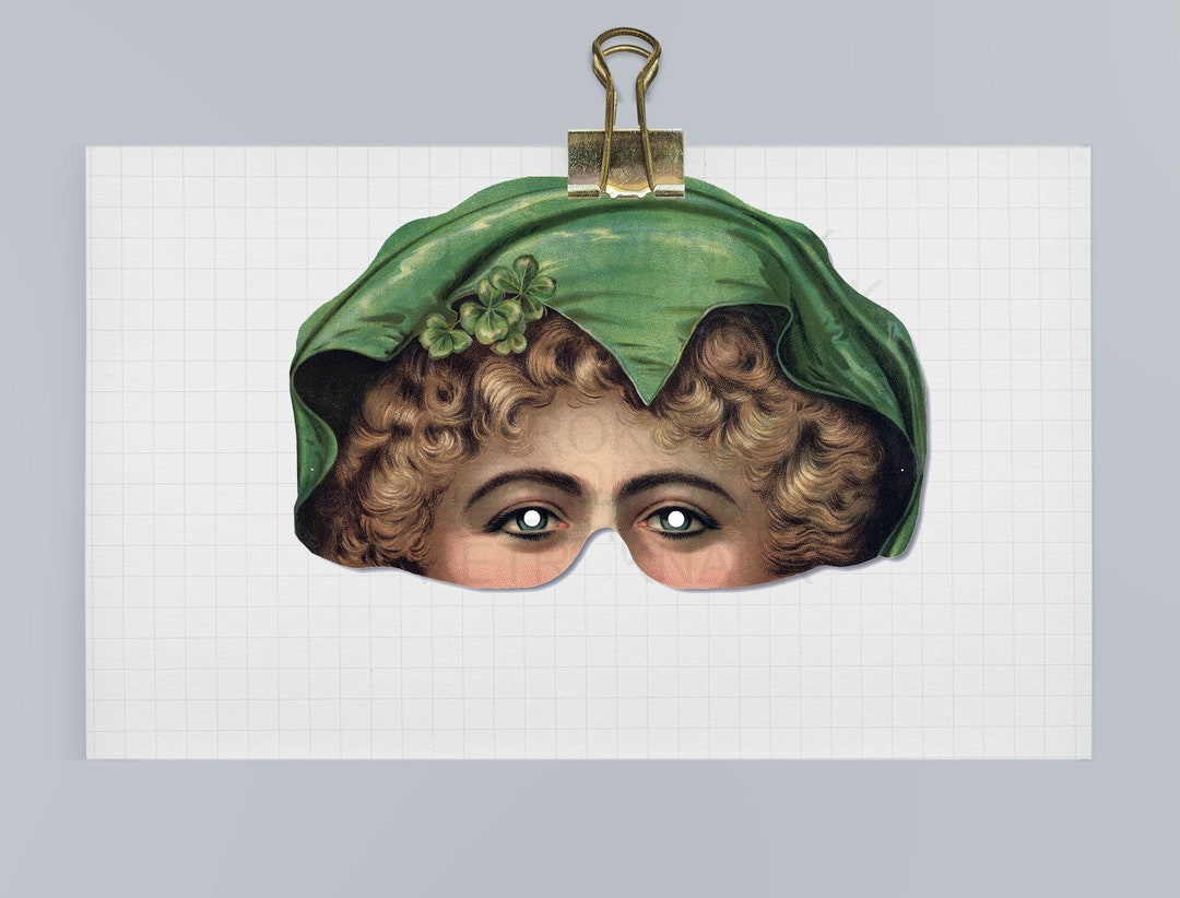 Irish Beauty, Victorian Printable Mask | Kathleen Mavourneen Costume ...