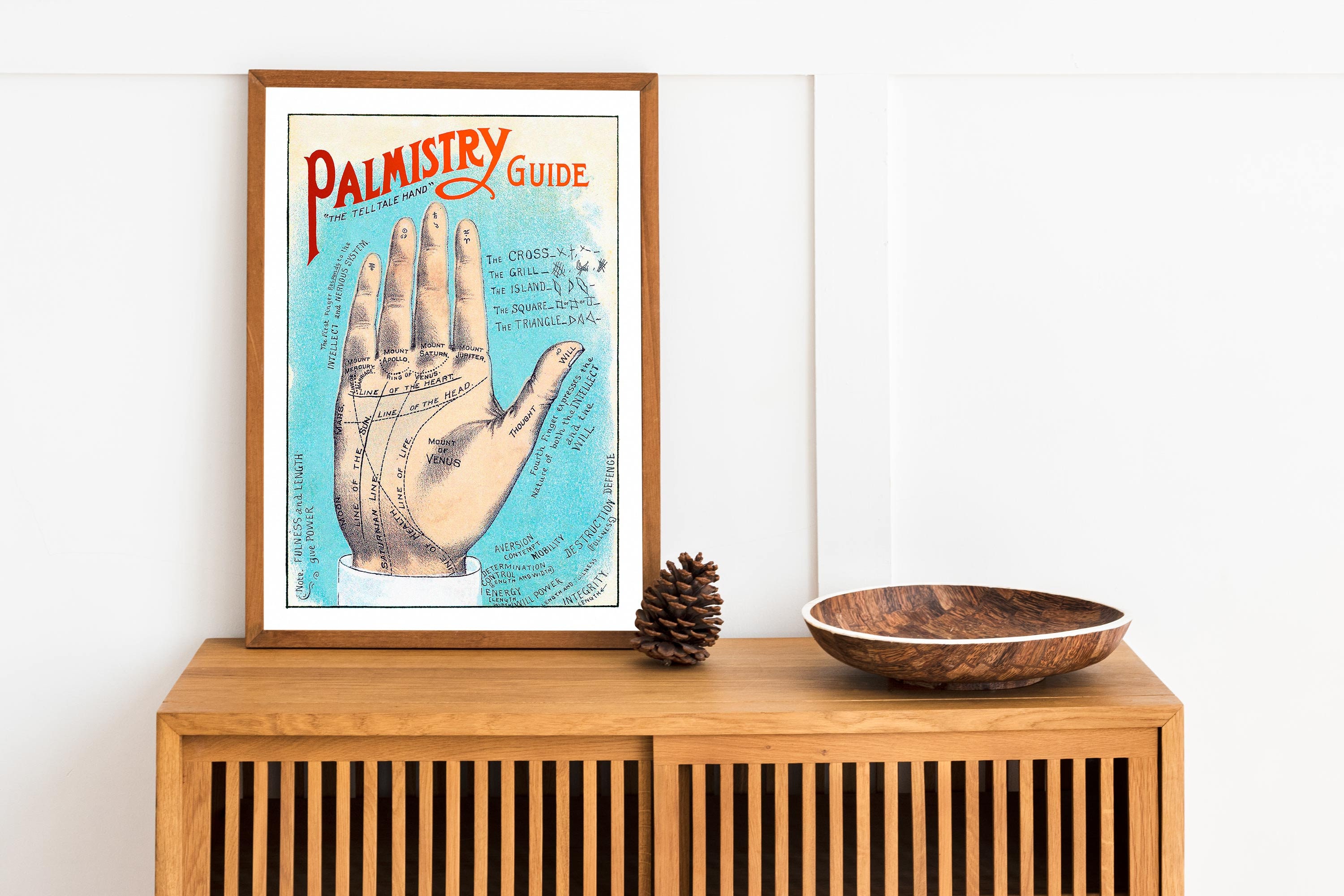 PALMISTRY HAND | Printable Wall Art | Palmistry Print | Hand Reading ...
