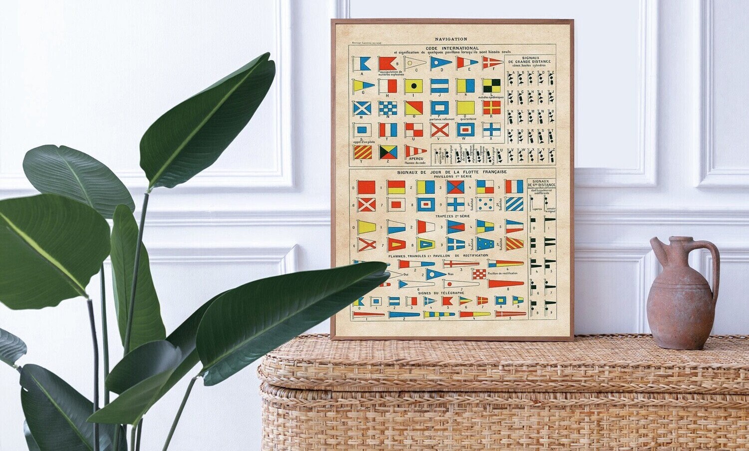 Nautical Flags Printable Wall Art | Antique French Poster Print ...