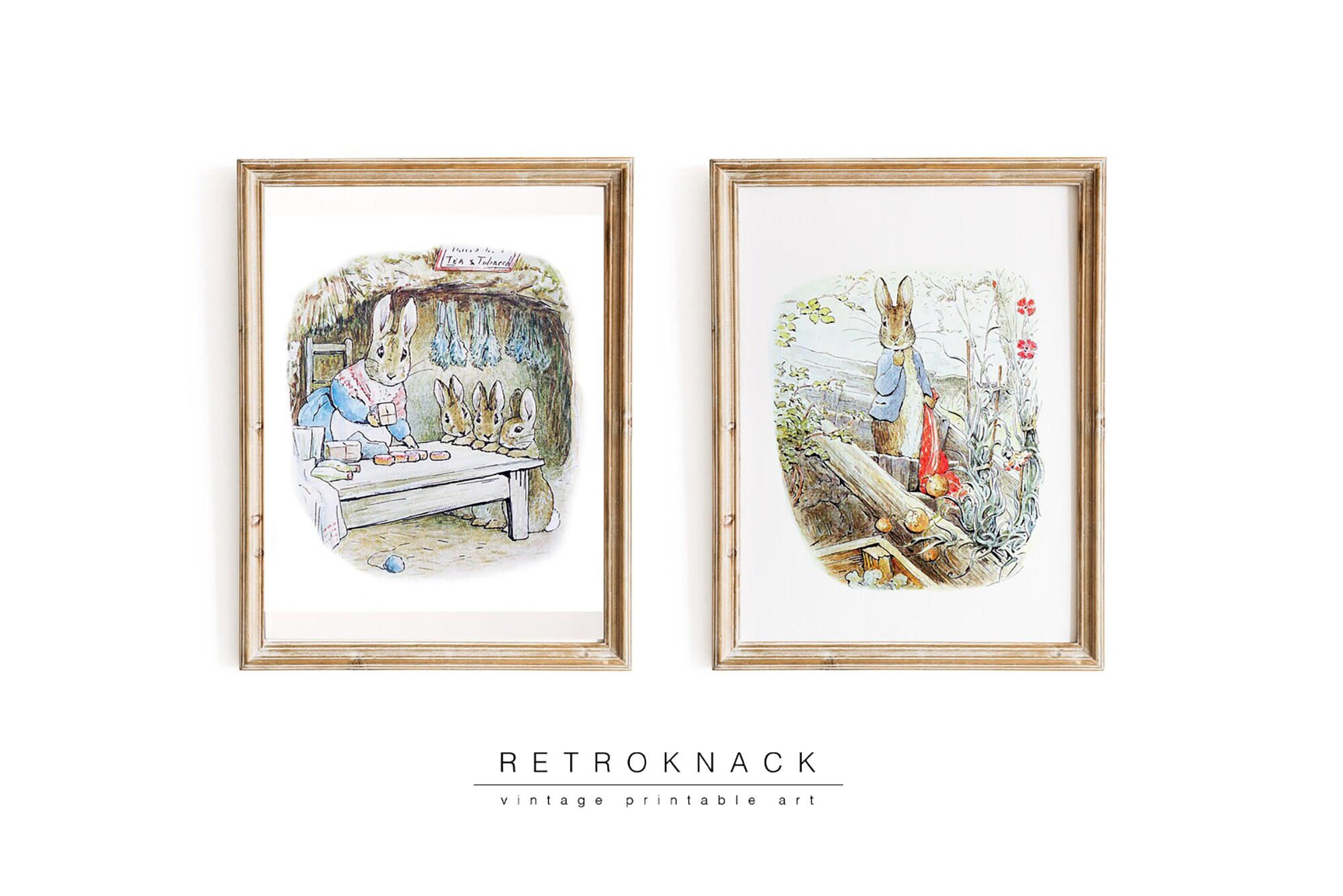4 Beatrix Potter Prints | Printable Gallery Wall Art Set for Nursery ...