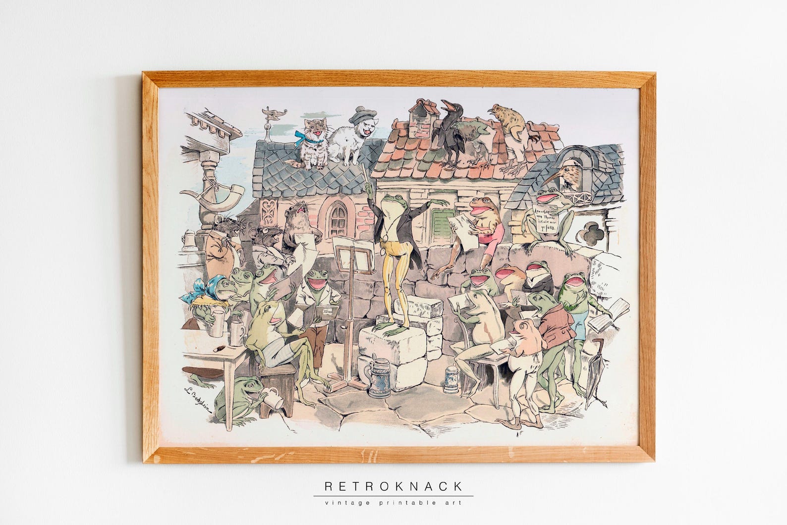 Victorian Frogs' Orchestra Art Print | Printable Wall Art | Animal Art ...