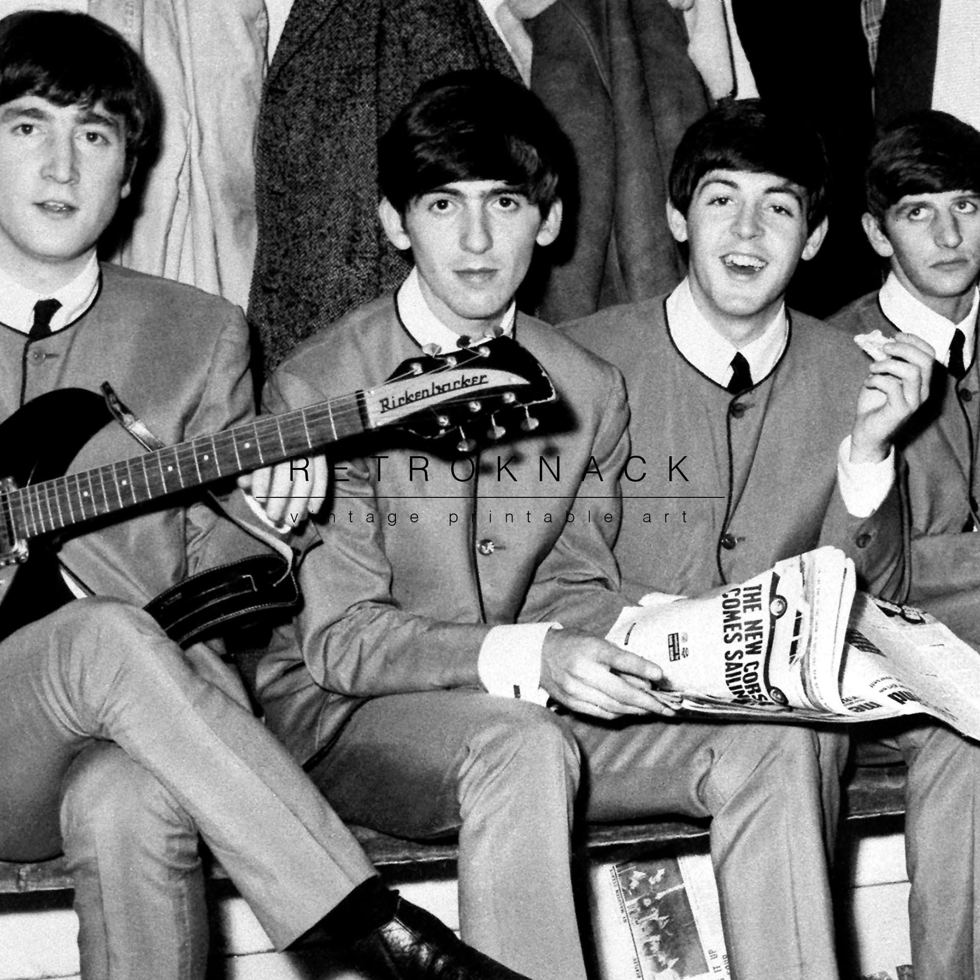 The Beatles Wall Art | Vintage Printable Photo Poster | Iconic Retro 60 ...