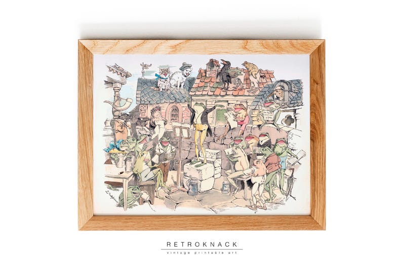 Victorian Frogs' Orchestra Art Print | Printable Wall Art | Animal Art ...