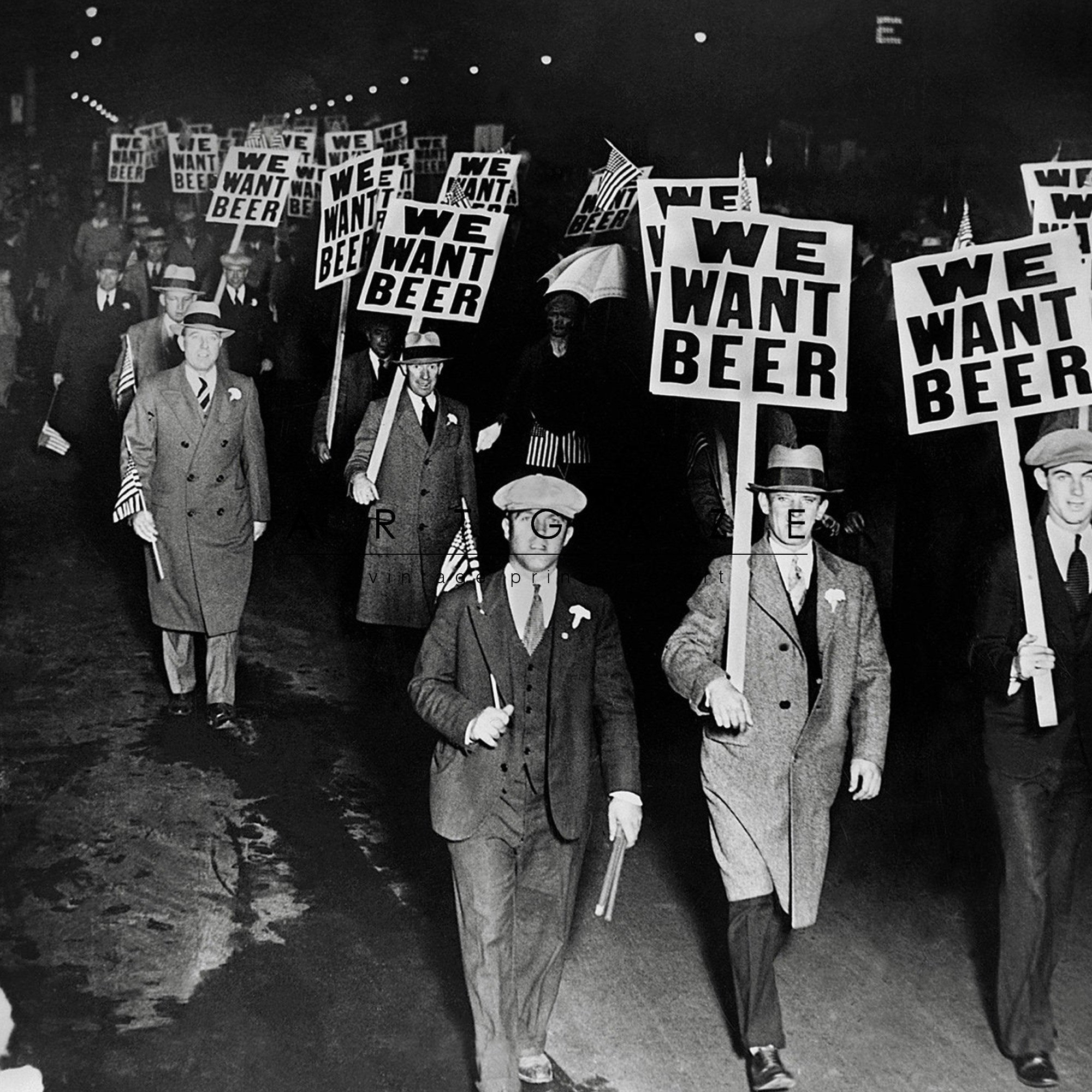 We Want Beer, PROHIBITION WALL ART | Printable Photo, Prohibition ...