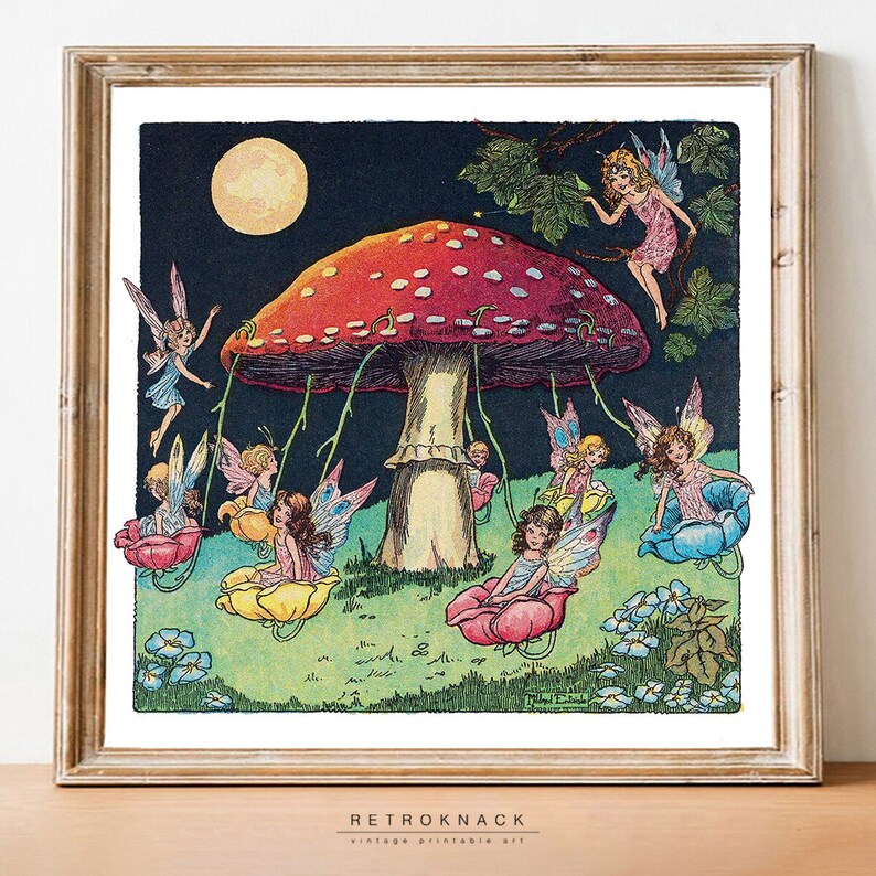 FAIRY Carousel | Printable Wall Art | Enchanted Forest Decor | Mini Art ...