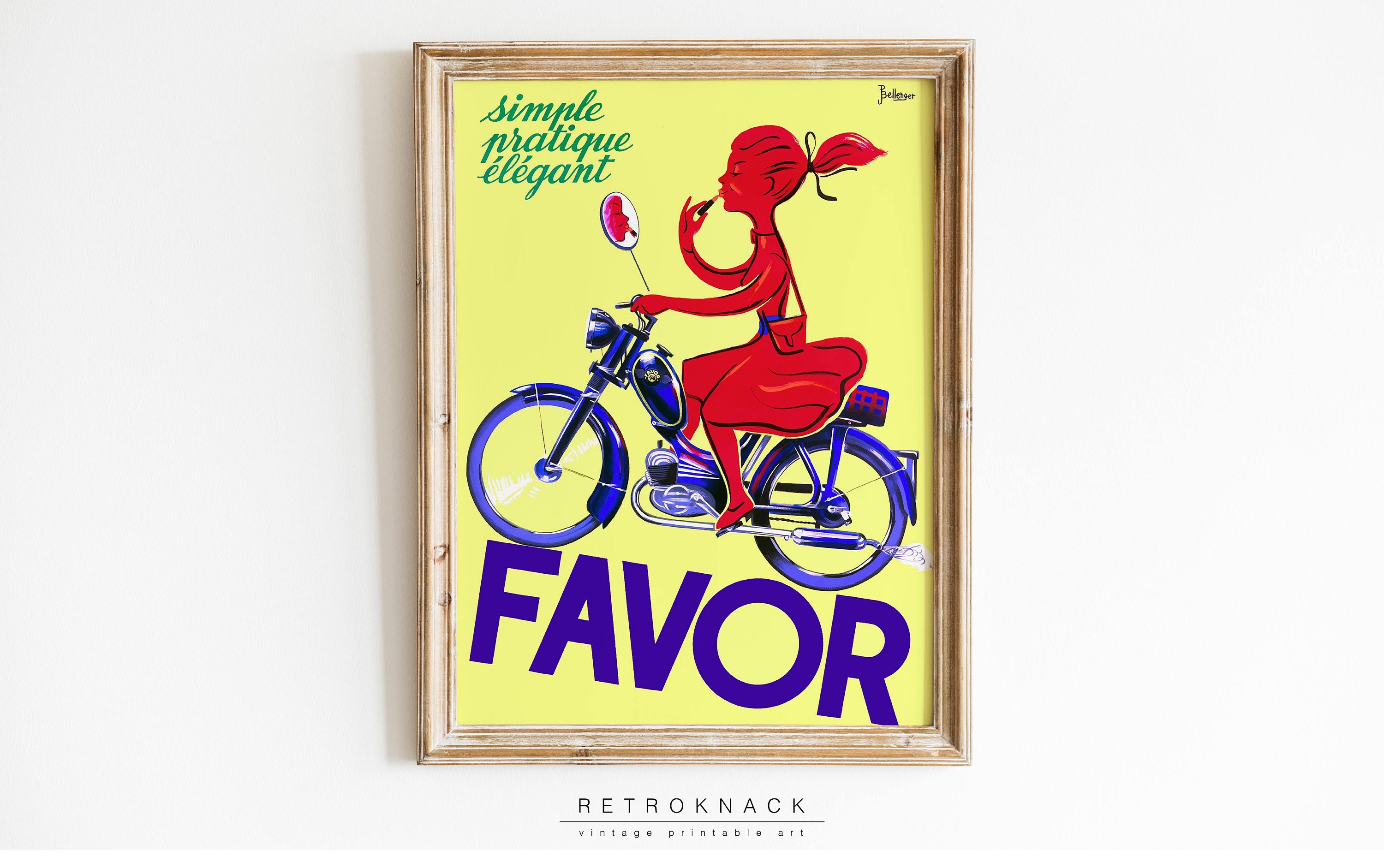 SCOOTER Poster Rare Printable, Mid Century Wall Art Motorcycle Gifts ...