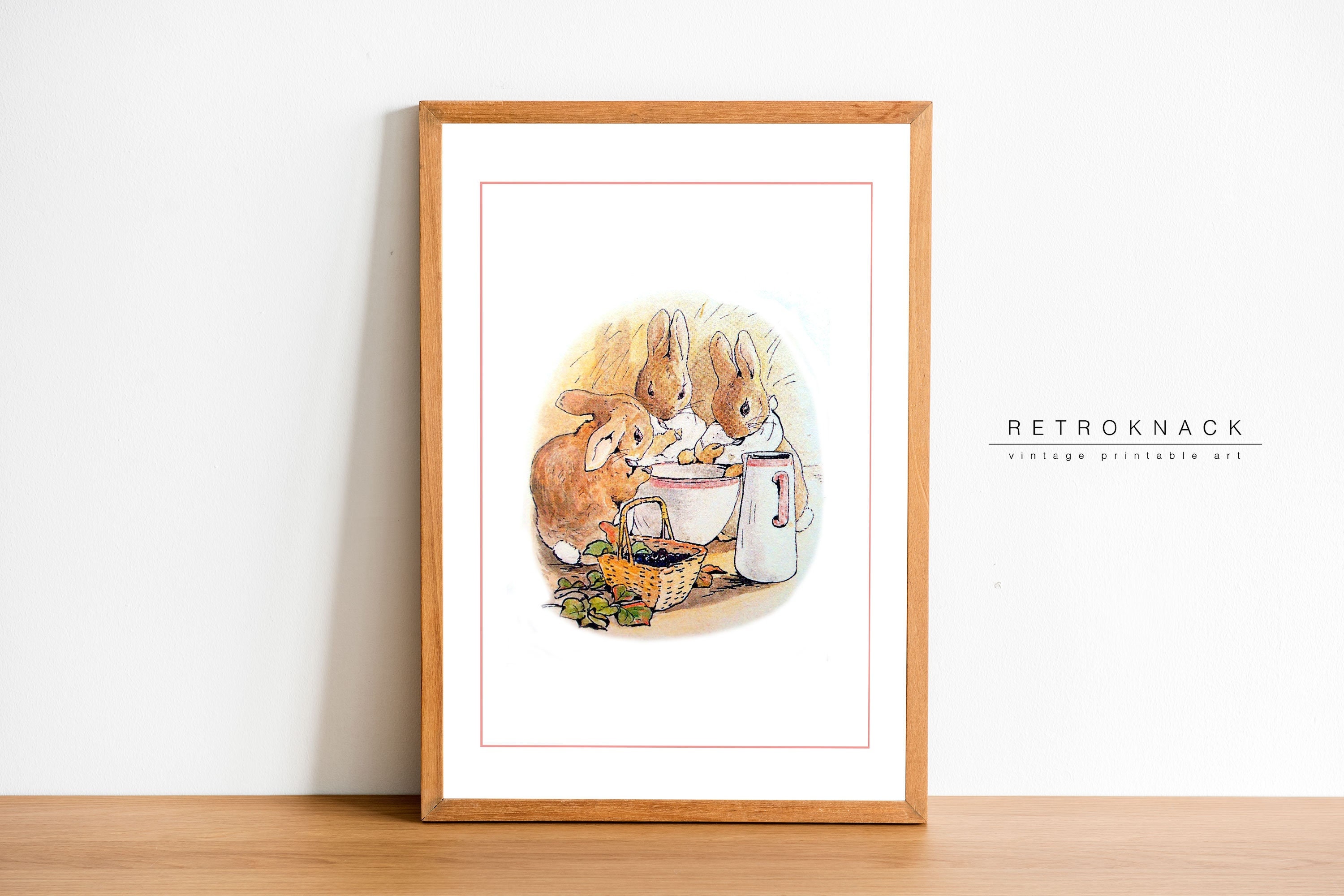 Benjamin Bunny Printable Wall Art | Nursery Decor | Beatrix Potter ...