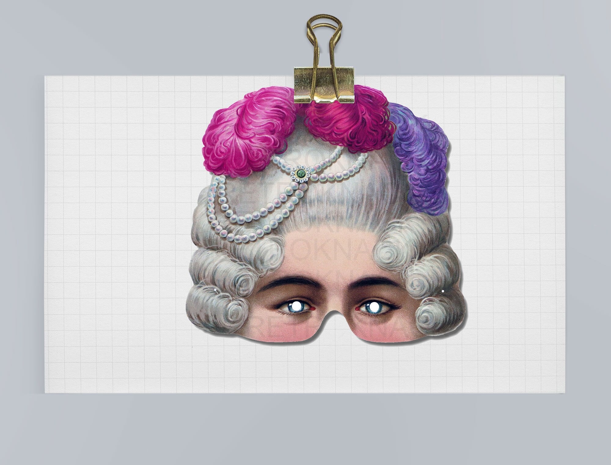 Marie Antoinette Printable Mask | Victorian Mask, Half Mask ...